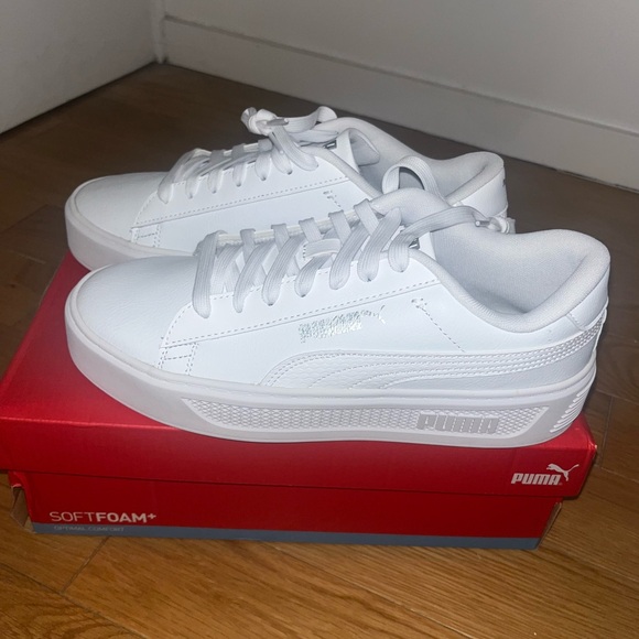 Puma | Shoes | Puma White Platform Sneakers | Poshmark